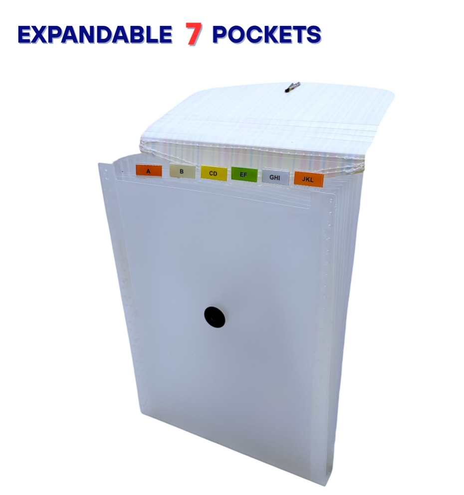 7 Pockets Expanding Envelope Vertical Document Bag Plastic Envelope ...