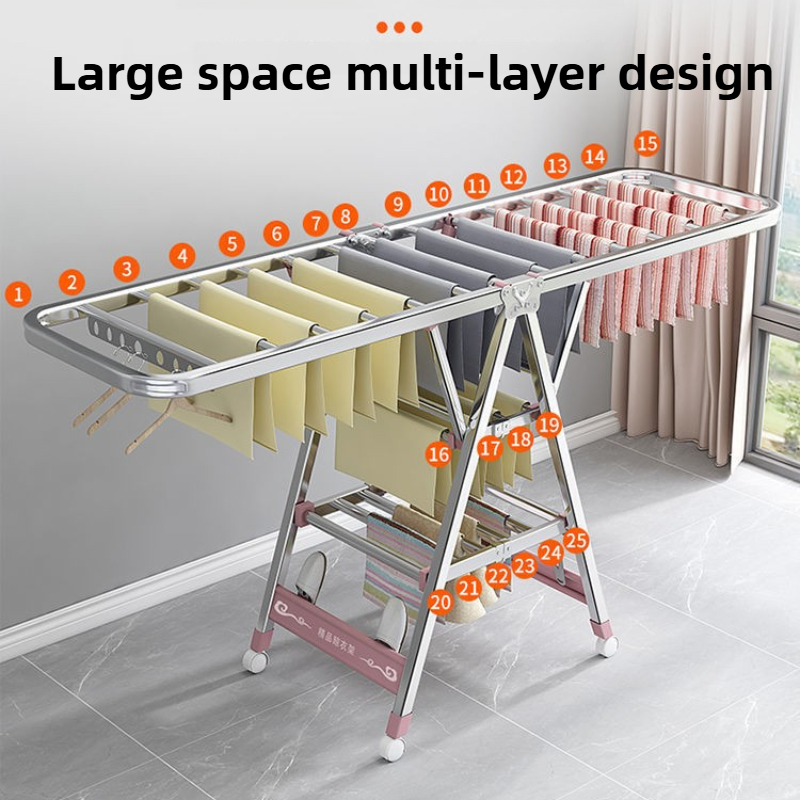 Foldable Sampayan Clothes Drying Rack Stainless Steel Clothes Hanger ...