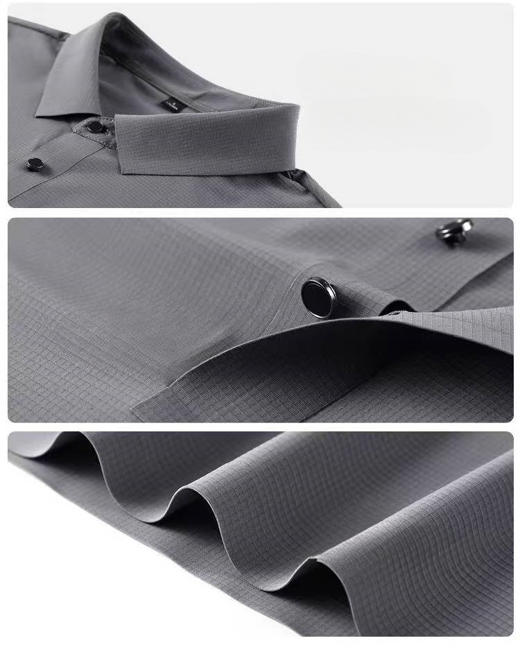 F100# Men's Ice silk Stretchable Dri-fit Waffle Plus size Polo Shirts ...