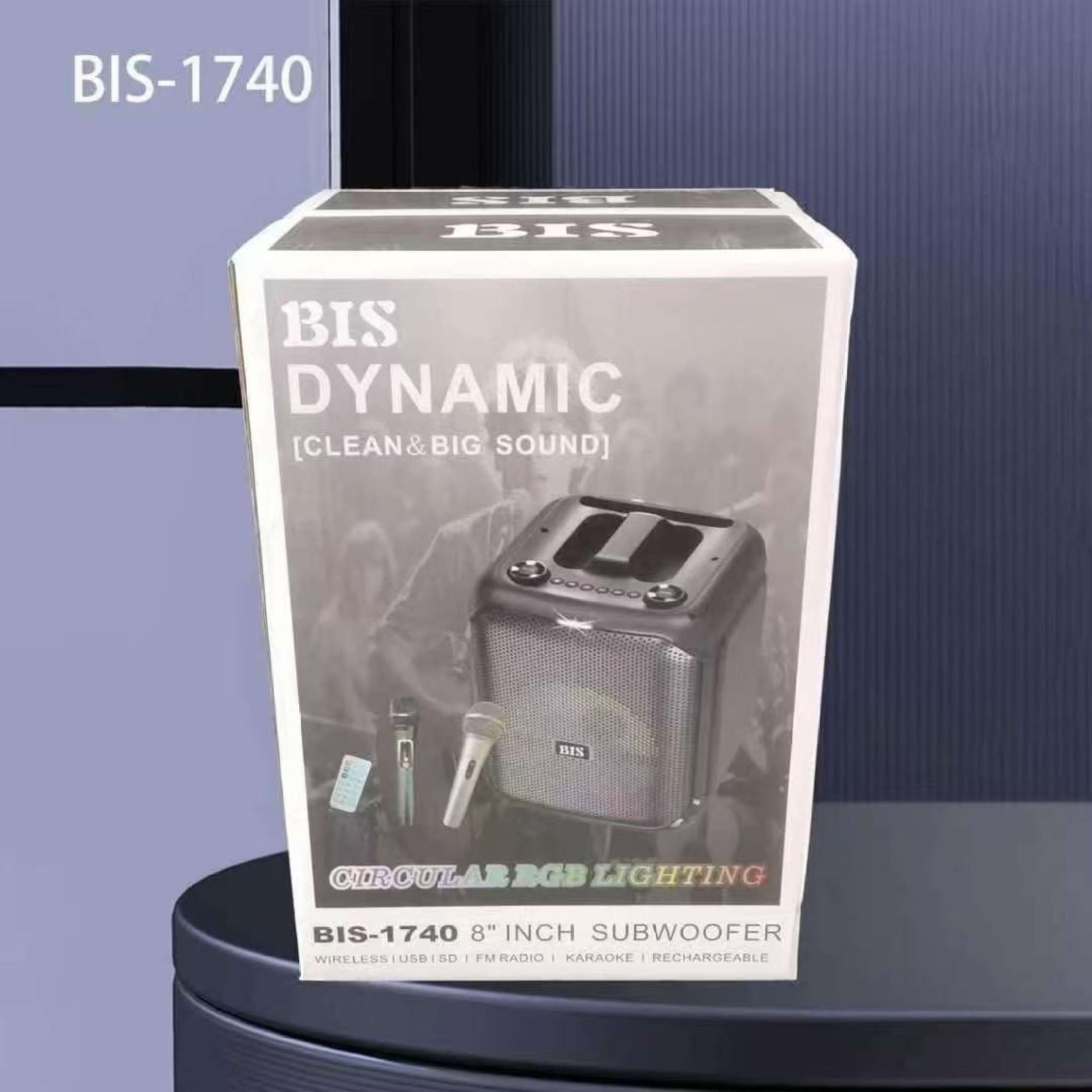 BTS-1740 Karaoke Bluetooth Speaker w/Party Jukebox Speaker w/ Built-in ...