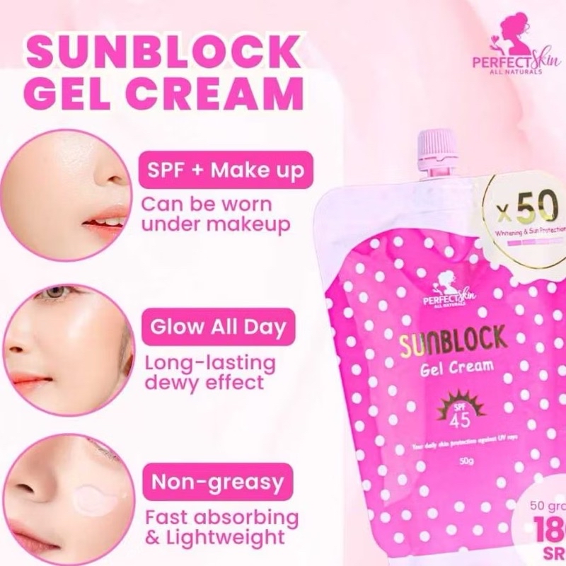 PERFECT SKIN SPF 45+++ Sunblock Cream–Lightweight, Non-Greasy Sunscreen ...