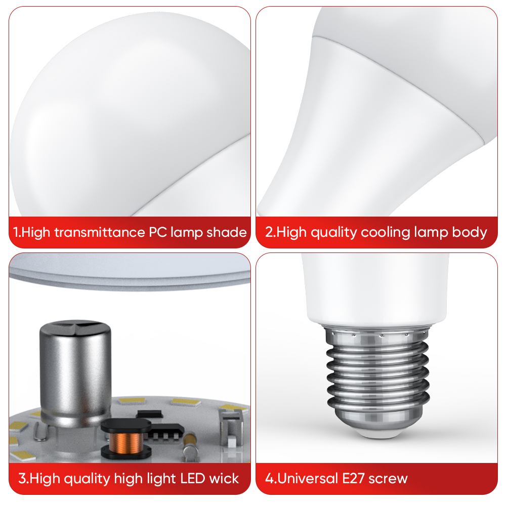 Mitsushi LED Bulb 5W 7W 9W 12W 15W 18W 20W White high brightness LED ...