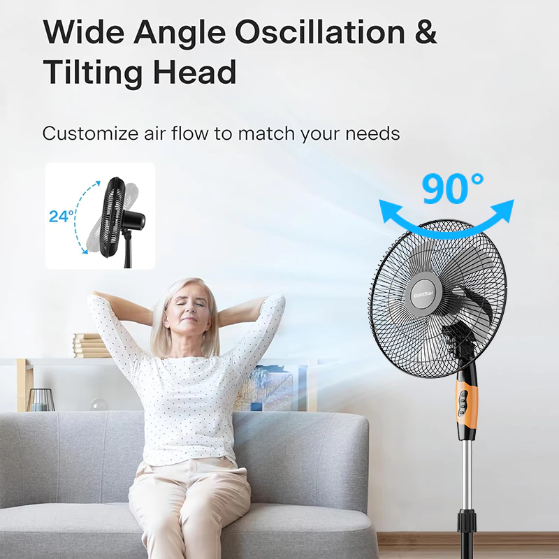 Keycool Powerful Electric Fan 16 Inch Wall Fan Multifuction Stand Fan ...