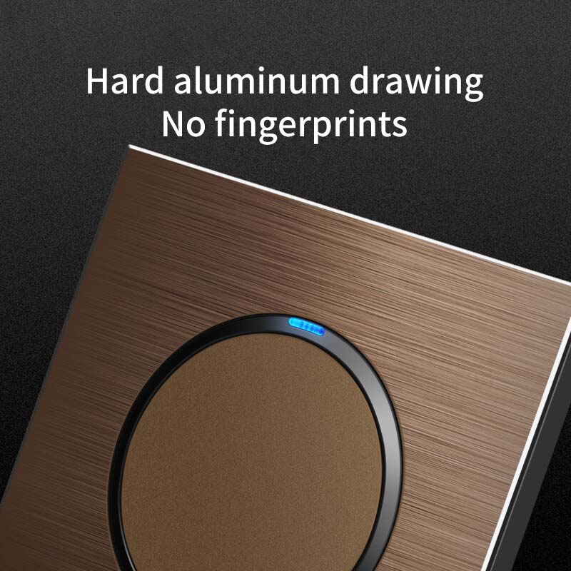 TEP Wall Light Switch Aluminum Panel with LED 1/2/3/4 Groups 2 Way ...