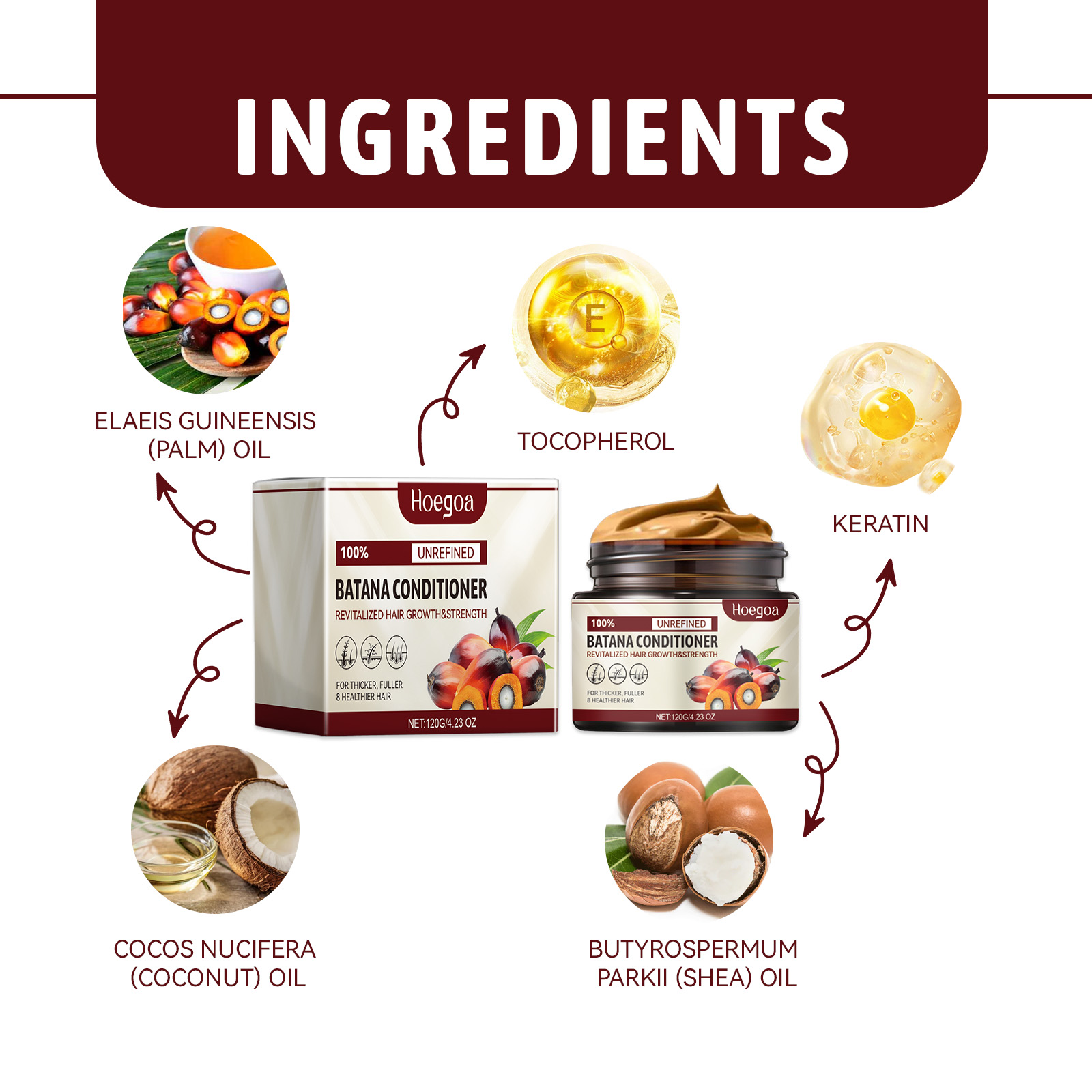 HOEGOA Batana Hair Conditioner for Nourishment and Strength, Revitalize ...