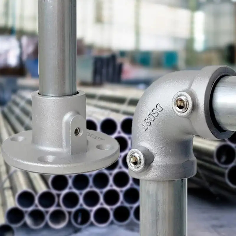 Round Pipe Fittings Connection Fixed Tee Connector Aluminum Alloy Pipe ...