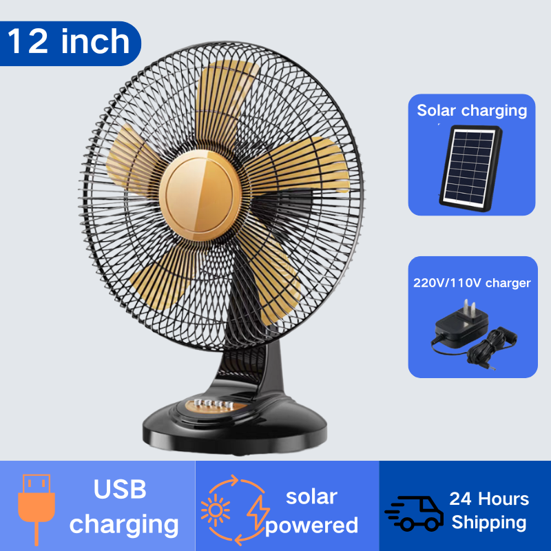 ASL Solar electric fan Rechargeable solar fan with panel solar ...