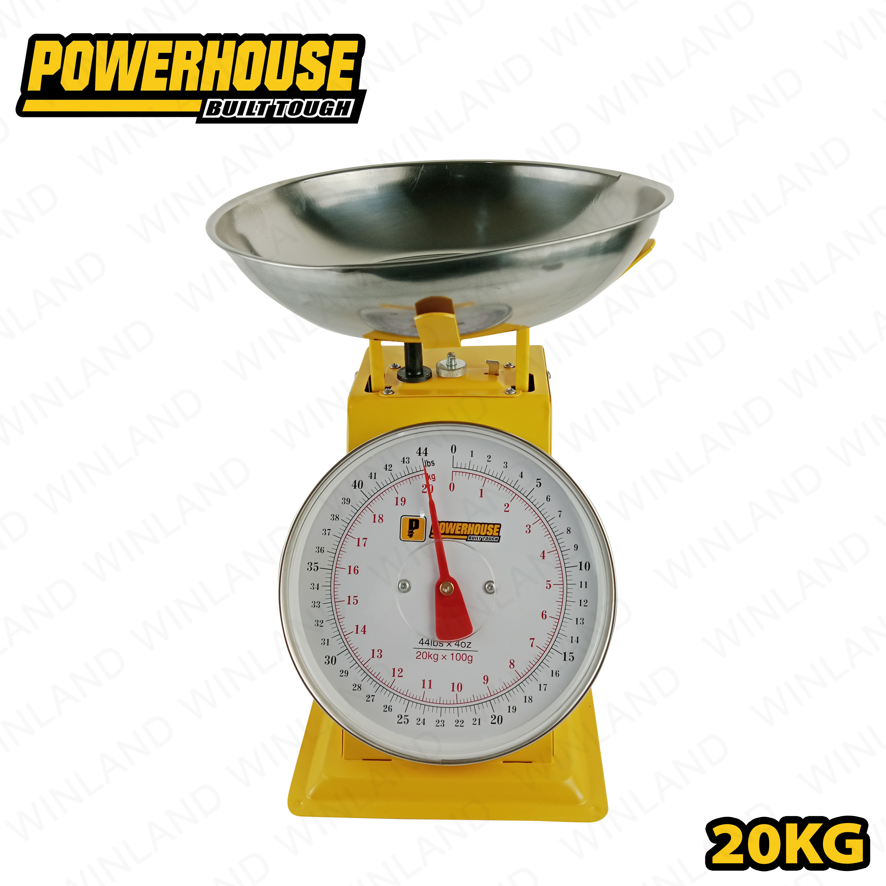 Powerhouse by Winland Kitchen Mechanical Spring Weighing Scale 20KG PH ...