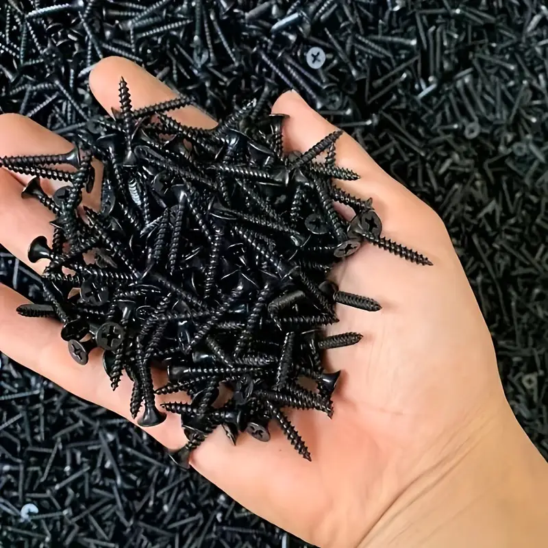 (100PCS) Black Screw for Wood Black Gypsum Screw Premier Hardware ...