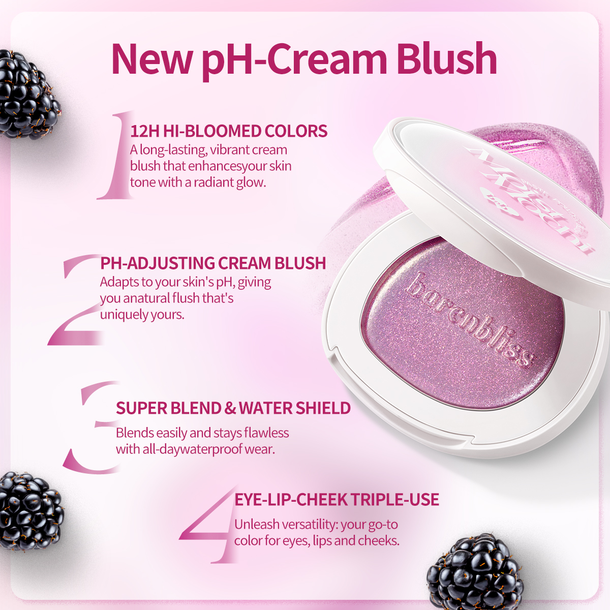 【BEST SELLER】barenbliss BNB Moist Mochi Blush | Moist Mochi Duo Palette ...