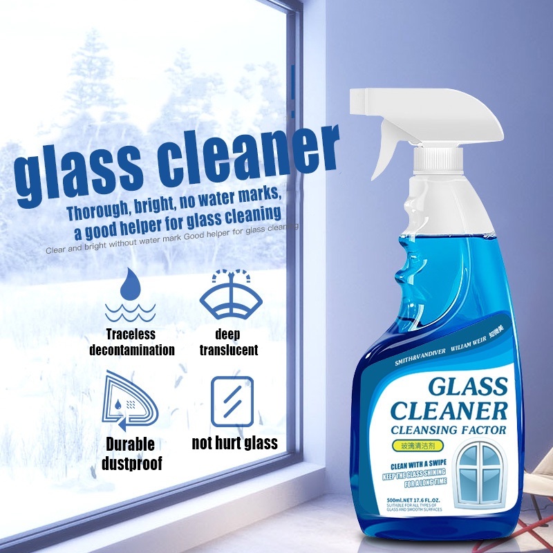 500ml Glass Cleaner For Windows Bathroom Mirrors Glass Cleaner For ...