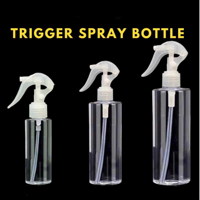 10PCS Trigger Spray Bottle Transparent Fillable Plastic Atomizer Travel ...