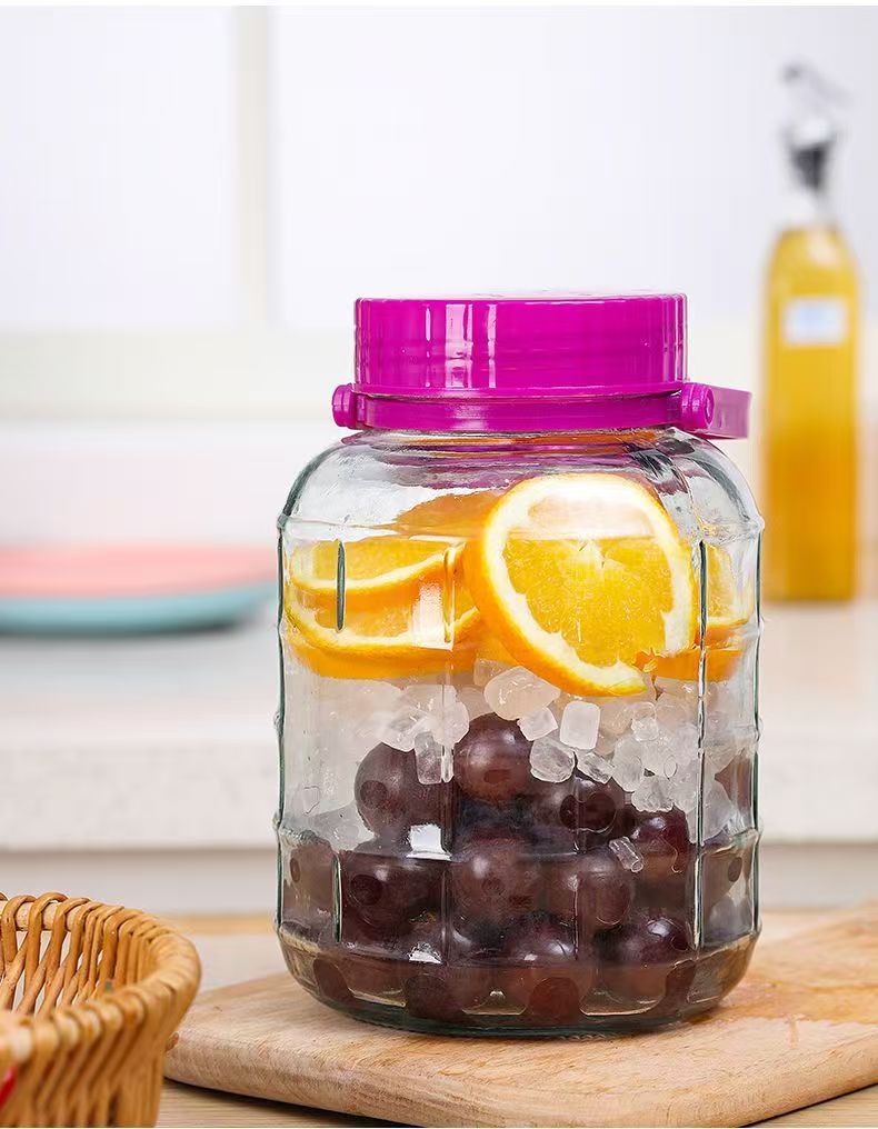 20L/15L/10L/8L glass pickle jar wine jar airtight container food ...
