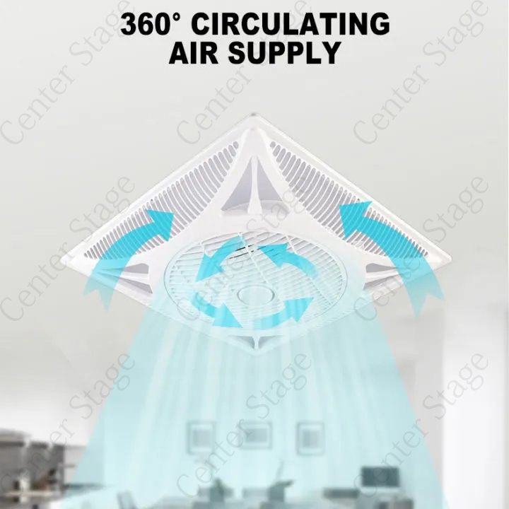 COD 3-gear ceiling fan 60*60cm fixed ceiling fan Kitchen Ceiling ...