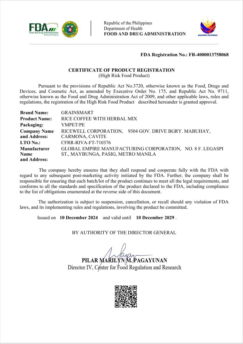 Grainsmart Rice Coffee ( 3 Pouch ) | Shopee Philippines