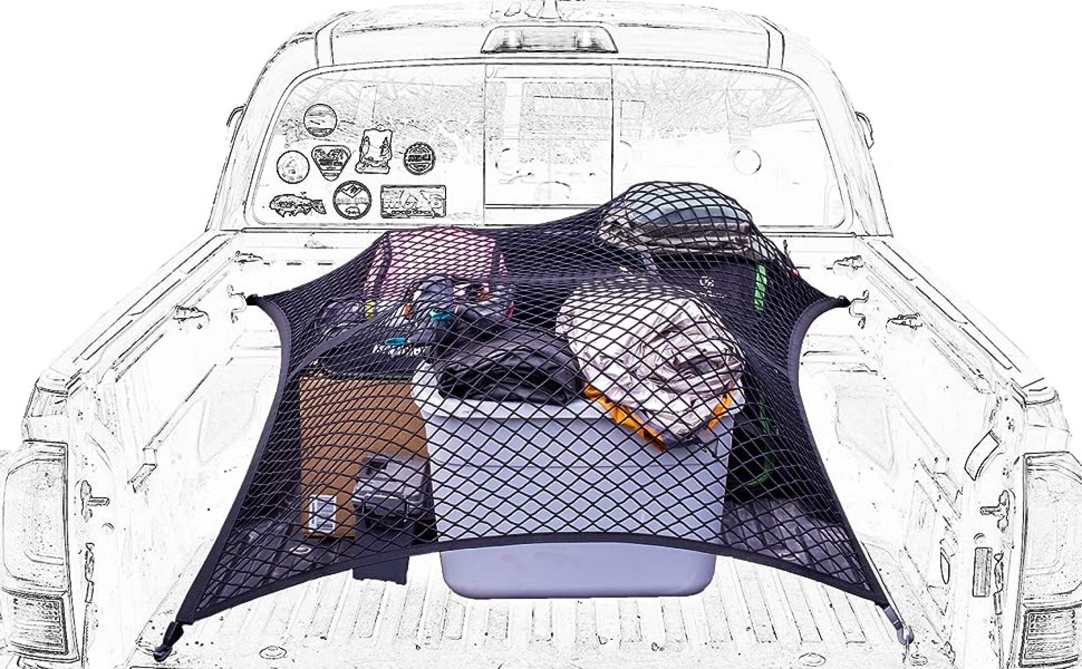 Truck boot fixing net Mesh cargo luggage net pocket Heavy load non-slip ...