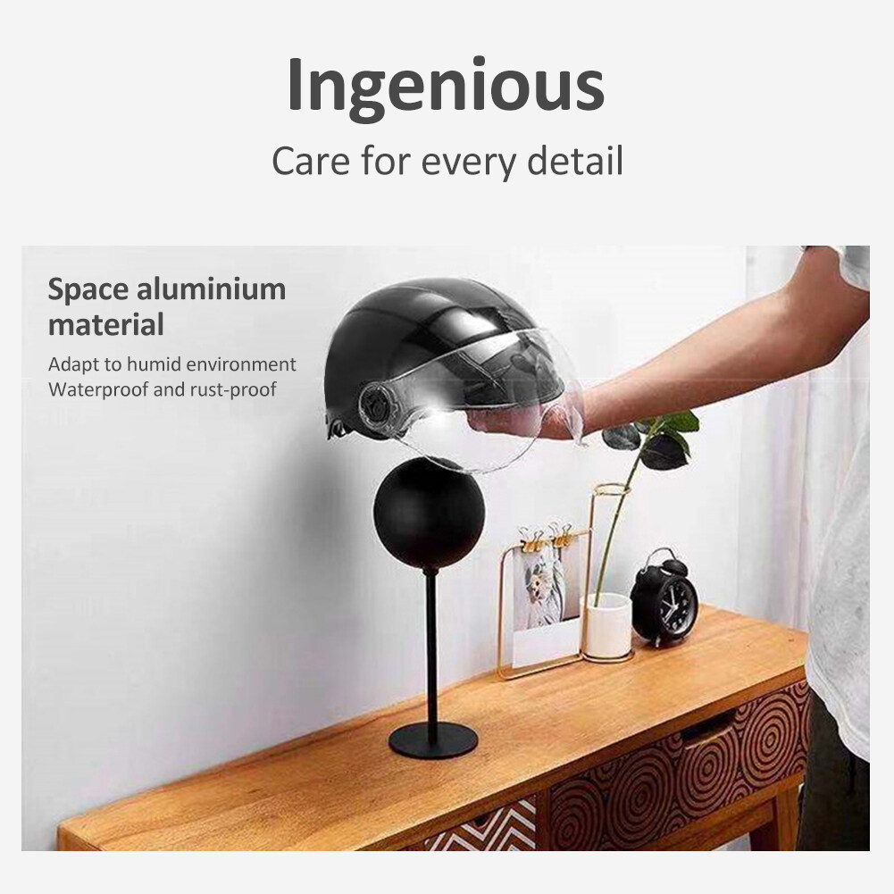 180°Rotating Motorcycle Helmet Rack Wall Mount Metal Helmet Holder for ...