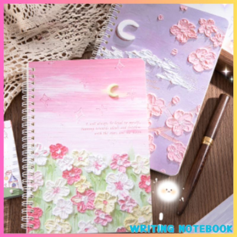 Notebook set 10 pcs A5 Oil Painting spiral composition notebook Journal ...