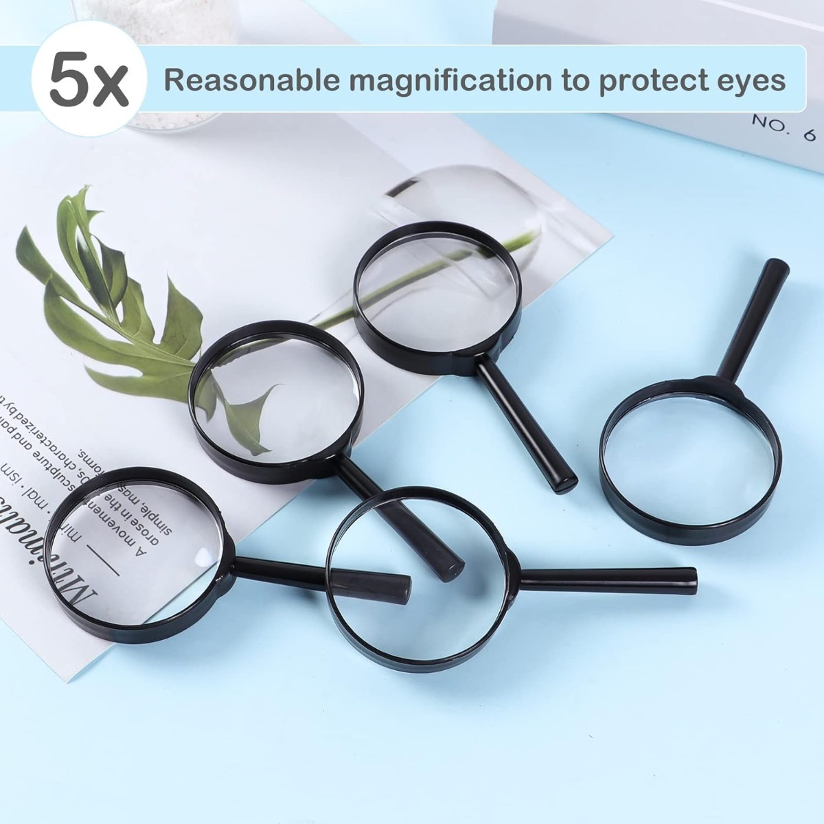 Magnifying Glass for Kids 90MM Hand Lens Portable Magnifying Glasses ...