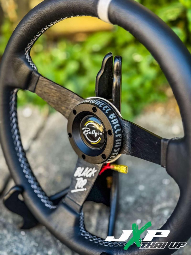 Elevo Ballfix Black Top Car Steering Wheel 13 Inch Diameter Made in ...