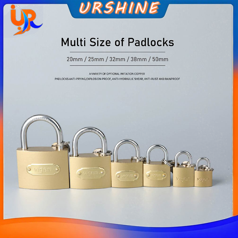 25mm/32mm/50mm Heavy Duty Plated Padlock Home Padlock Waterproof lock ...