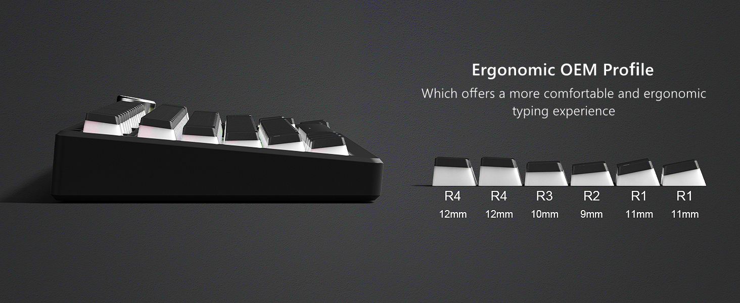 FEKER Pudding Keycaps 130 Keys OEM PBT Backlit Keycap for 61/62/84/87 ...