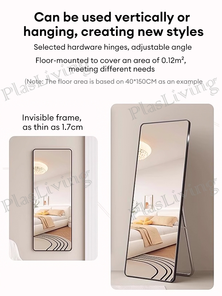 Shatterproof Mirror HD Wall Mirror With Stand Full Body Mirror Full ...