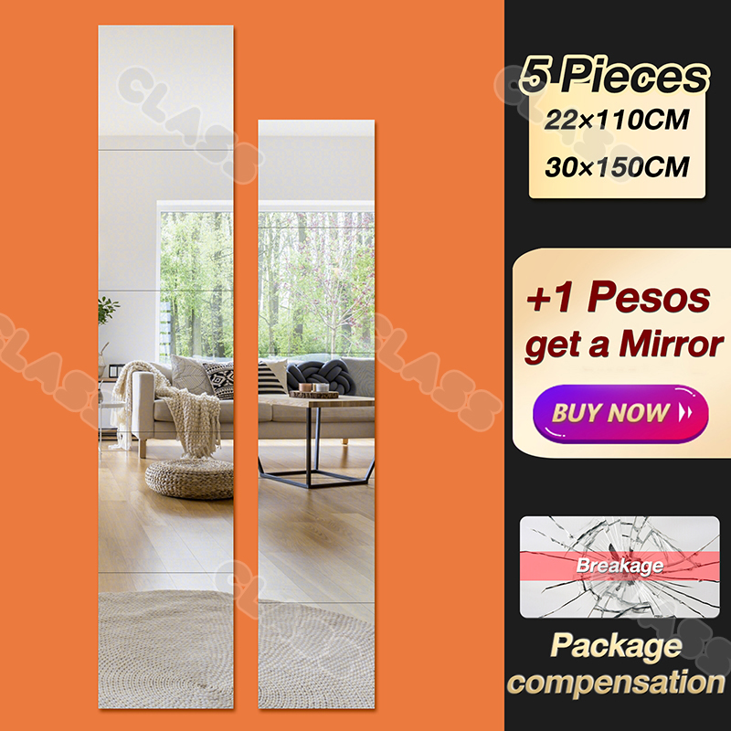 UPSEN HD Mirror Glass Mirror Full Body Mirror Wall Full-Length wall ...