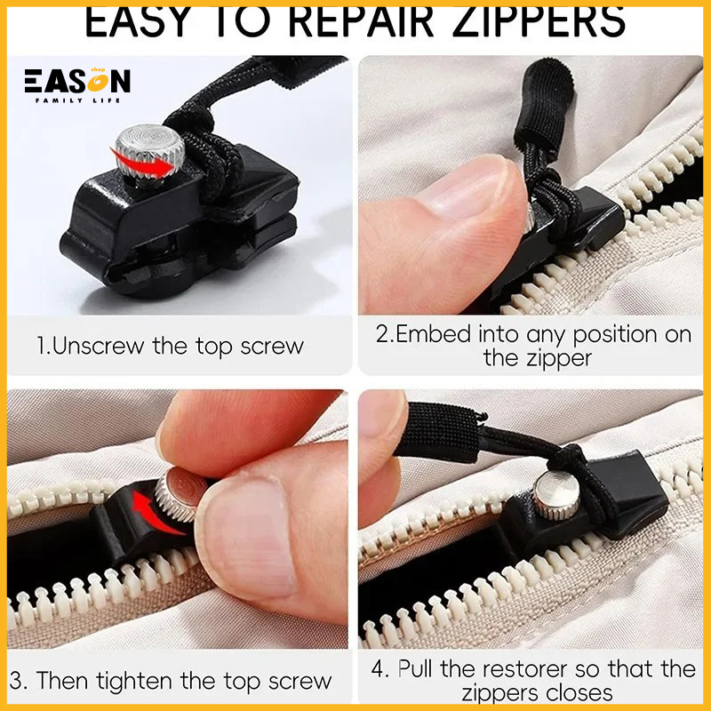 Zipper Repair Kit - Universal Instant Zipper Repair Replacement Zippers ...