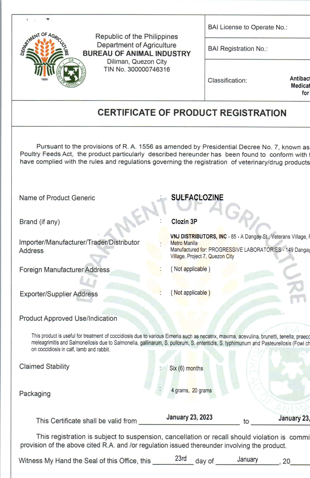 CLOZIN 3P 4G SACHET, for veterinary use only | Shopee Philippines