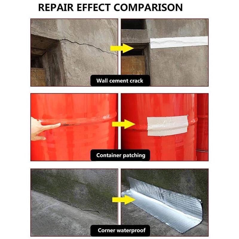 5M Aluminum Foil Butyl Waterproof Tape Roof Sealant For Roof Leak Wall ...