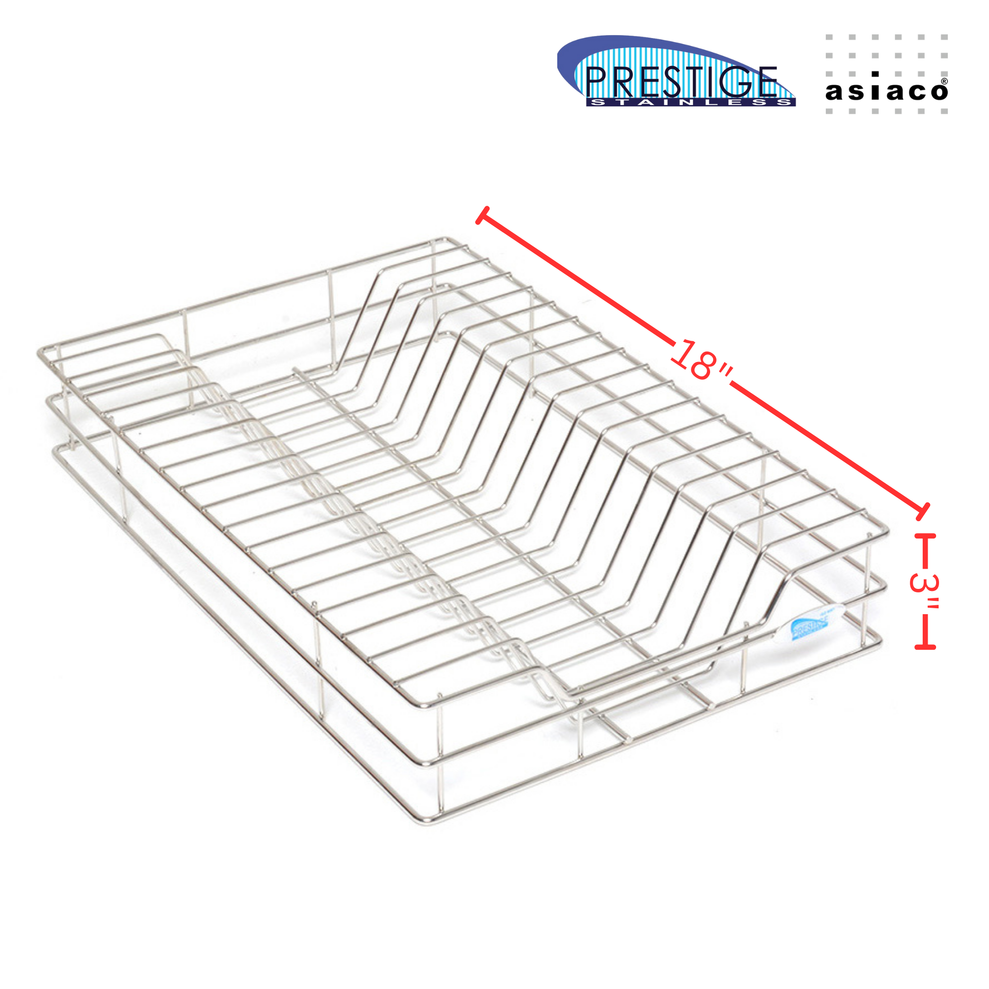 Asiaco Prestige 1 Layer Pullout Kitchen Wire Basket Organizer Stainless ...