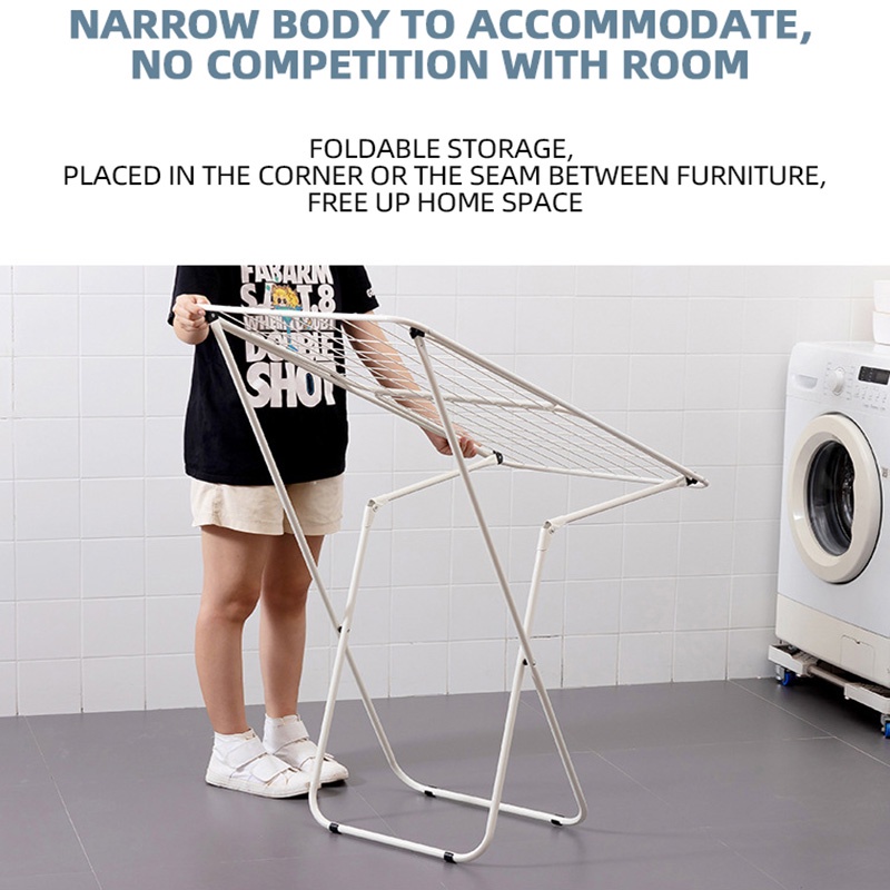 Stainless Steel Foldable Clothes Drying Rack X-type Laundry Drying ...