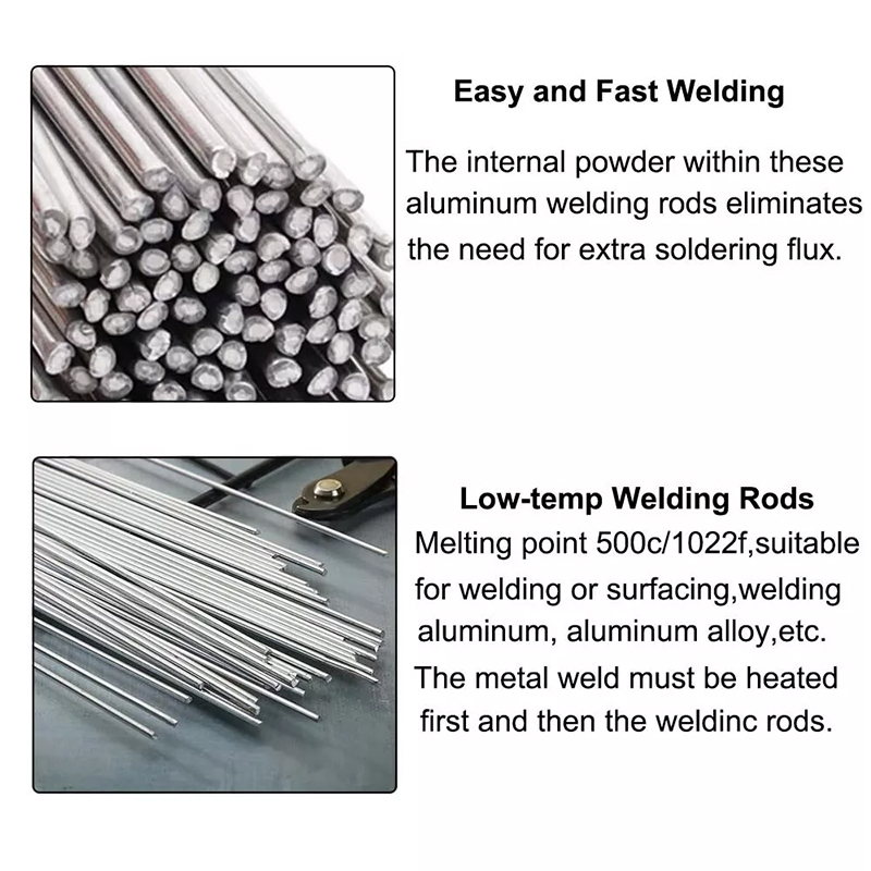 【With Cored】20/10PCS Length 50cm Low Temperature Aluminum Welding Wire ...