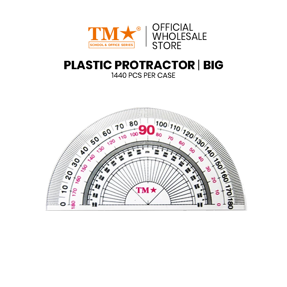 TM 1440 pcs Protractor Big (PR-180) | Shopee Philippines