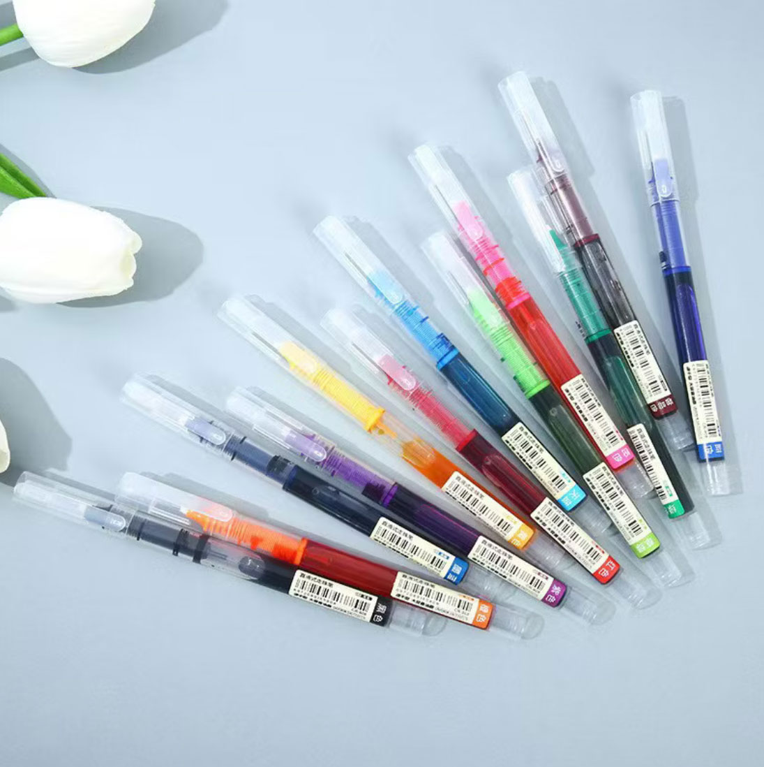 Straight liquid roller pen Large capacity 0.5 full needle head water ...