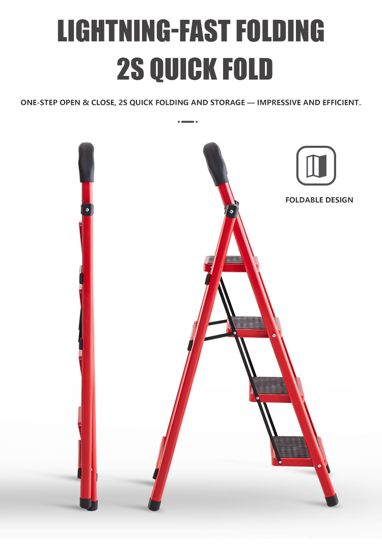 Ladder Foldable 3/4/5/6 Layers Anti-Slip Thicker Aluminum Heavy Duty ...