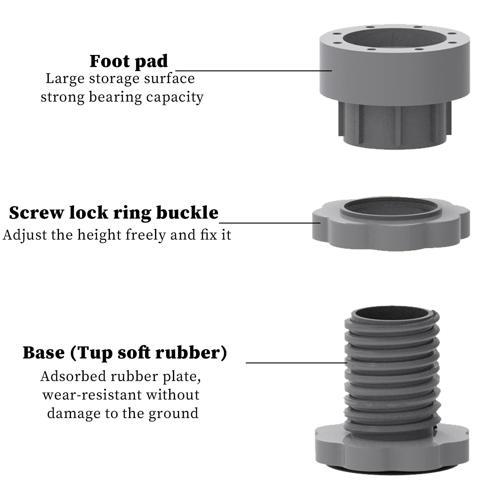 4pcs Washing Machine Foot Pad Bracket Adjustable Height Anti-Vibration ...