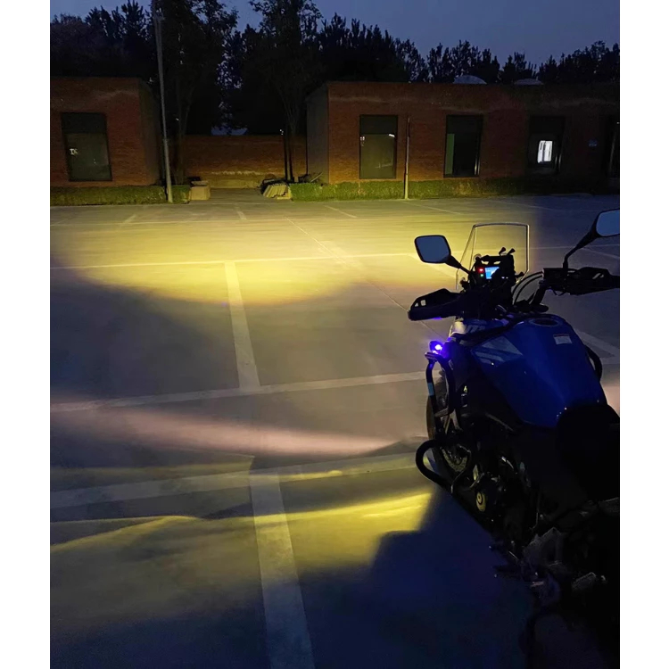 A pair Motorcycle Led Light with flash 4 modes Mini Driving light with ...