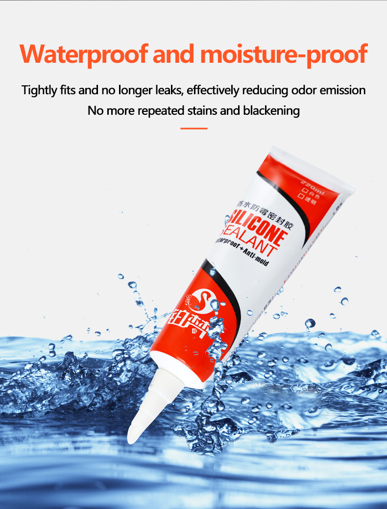 220ML Sealant Waterproof Glue Sealant For Roof Leaking Silicon Sealant For Kitchen Bathroom ...