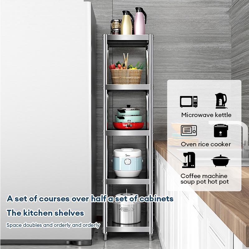 5 layer kitchen organizer storage rack Stainless Steel Rack corner rack ...