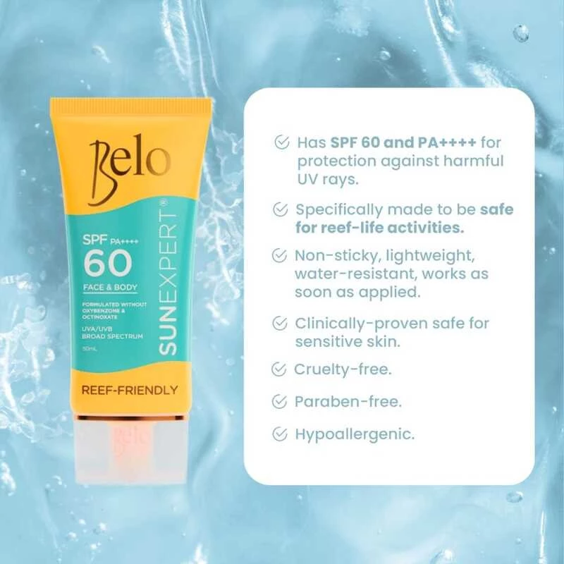 INSANNY ( SET OF 3 ) Belo SunExpert Reef-friendly Sunscreen SPF60 50ml | Shopee Philippines