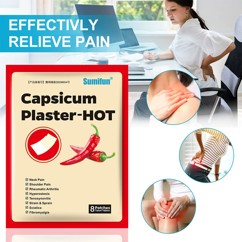 Capsicum Plaster Hot Chili Pain Relief Chinese Medical Patch Joint care ...