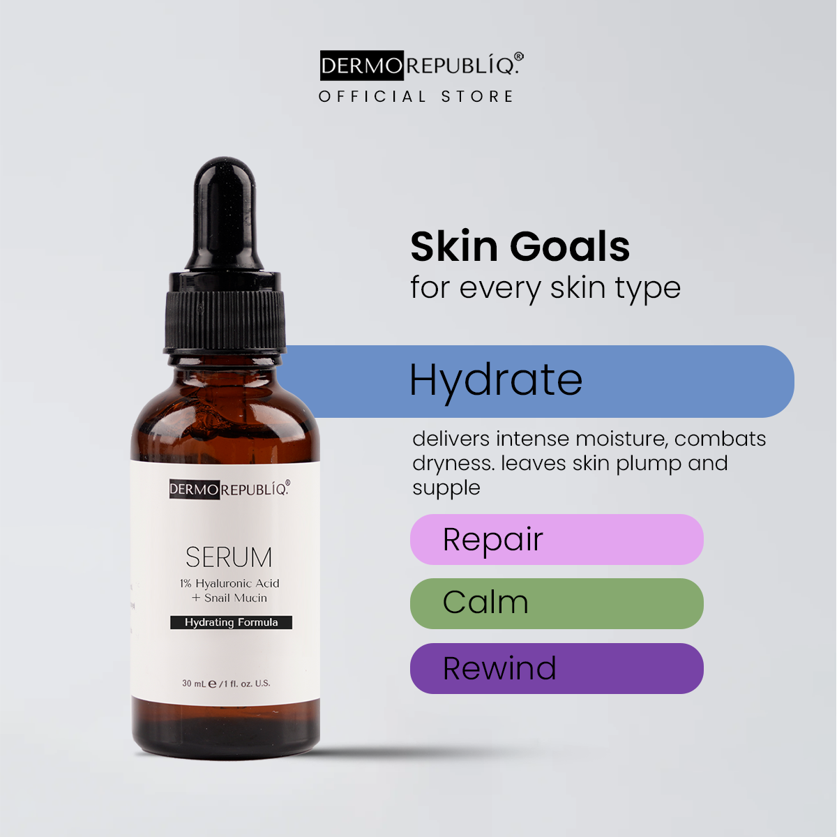 Dermorepubliq 1% Hyaluronic Acid + Snail Mucin Serum | Shopee Philippines