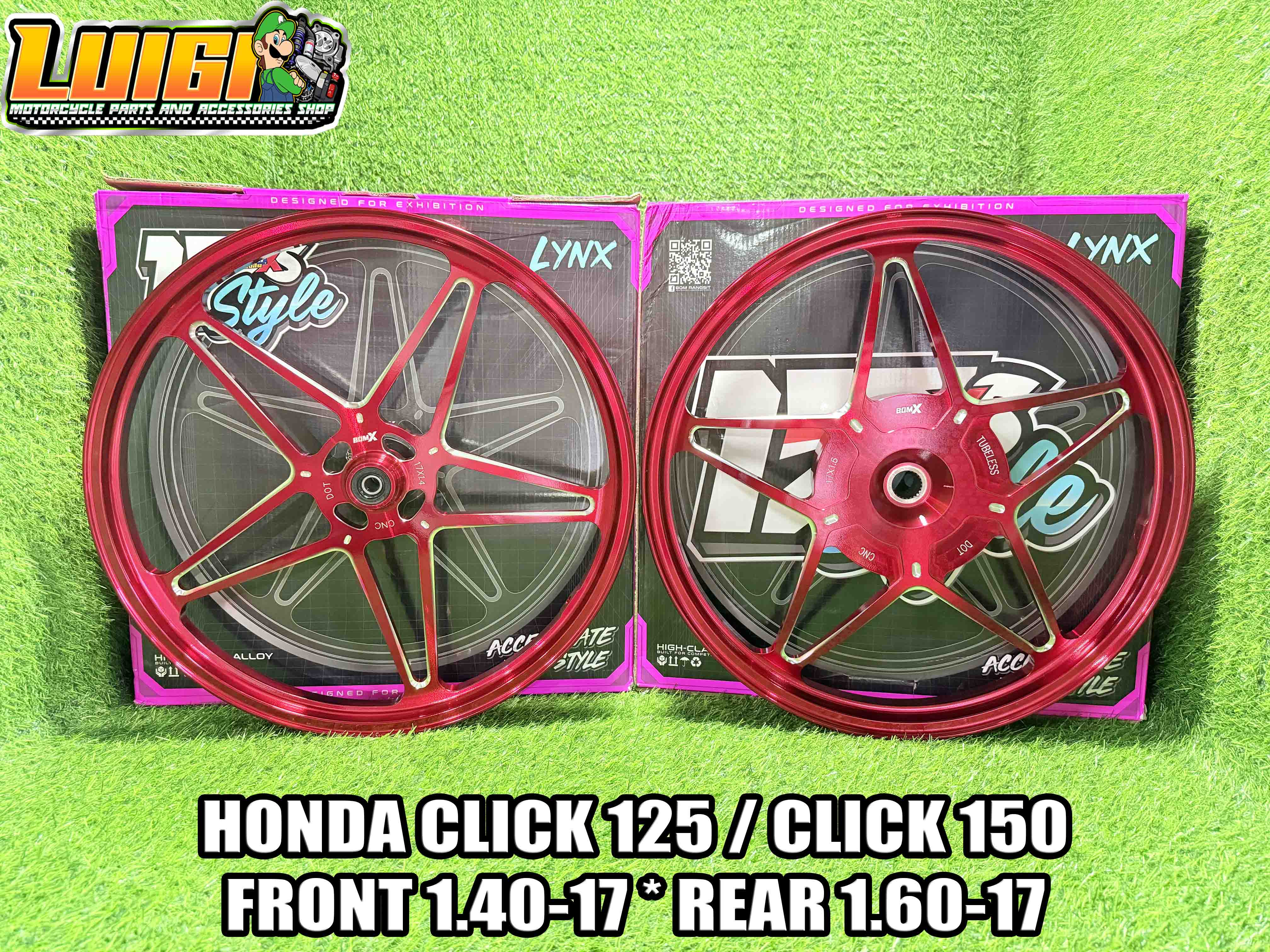 BOM RANGSIT 17's STYLE CNC MAGS LYNX (STAR) 17s 5 SPOKES HONDA CLICK ...