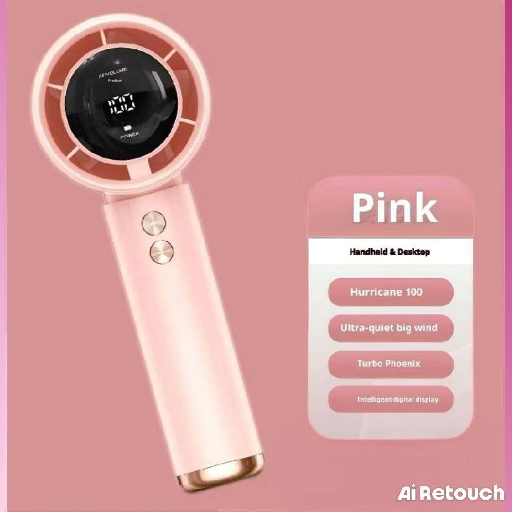 N68 Portable Turbo mini fan high speed 100 air level display handheld ...