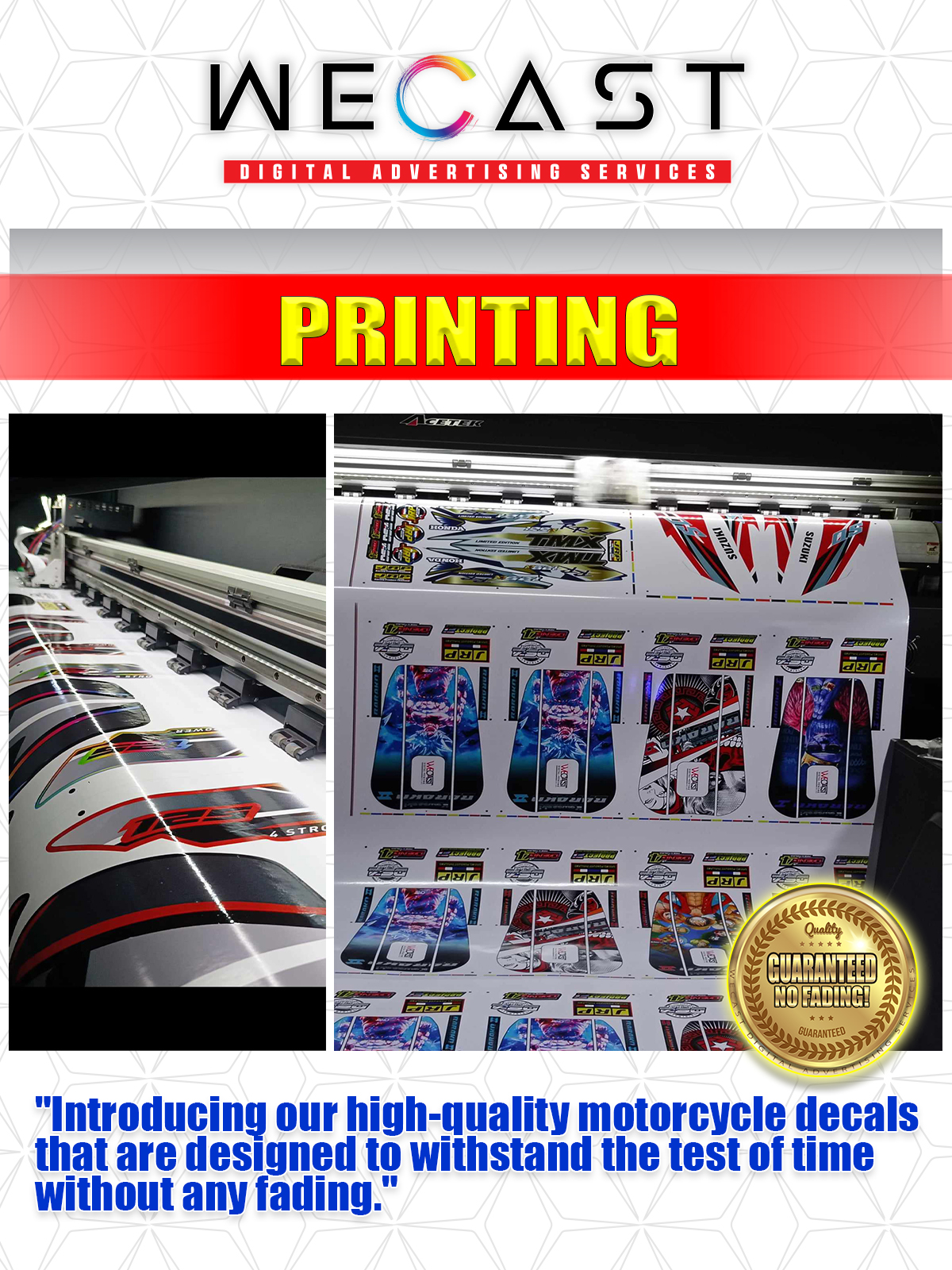 WECAST Rusi TMX 125 With Head Decals Sticker for Motorcycle Accessories ...