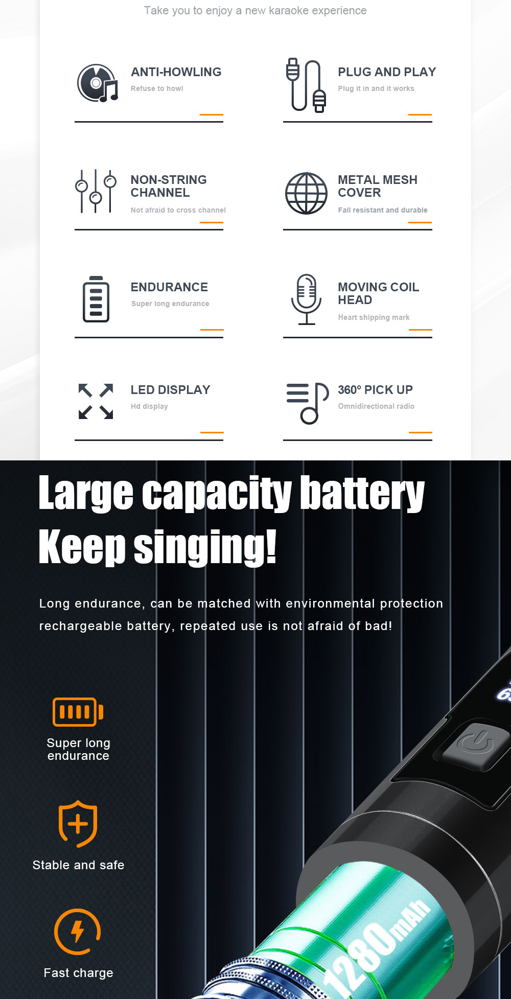 [Charging Microphone] NEW BAXS R501/R502 Orihinal Propesyonal Handheld ...