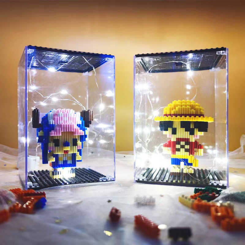 【DUZ】One Piece Luffy Toys Cute Block Mini Anime Character Building ...