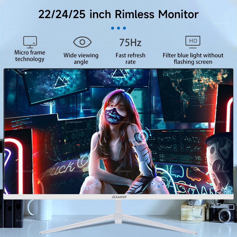 JEAANSP 22/24/25/27Monitor 75Hz FHD Computer Monitor Ultra-thin IPS ...